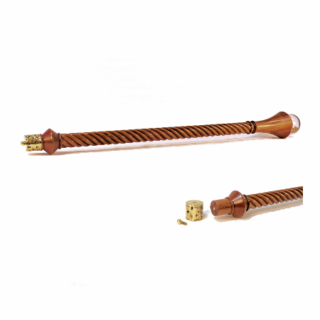 Verger Wand with Twist Carved Shaft in Sapele – Picinae Studios