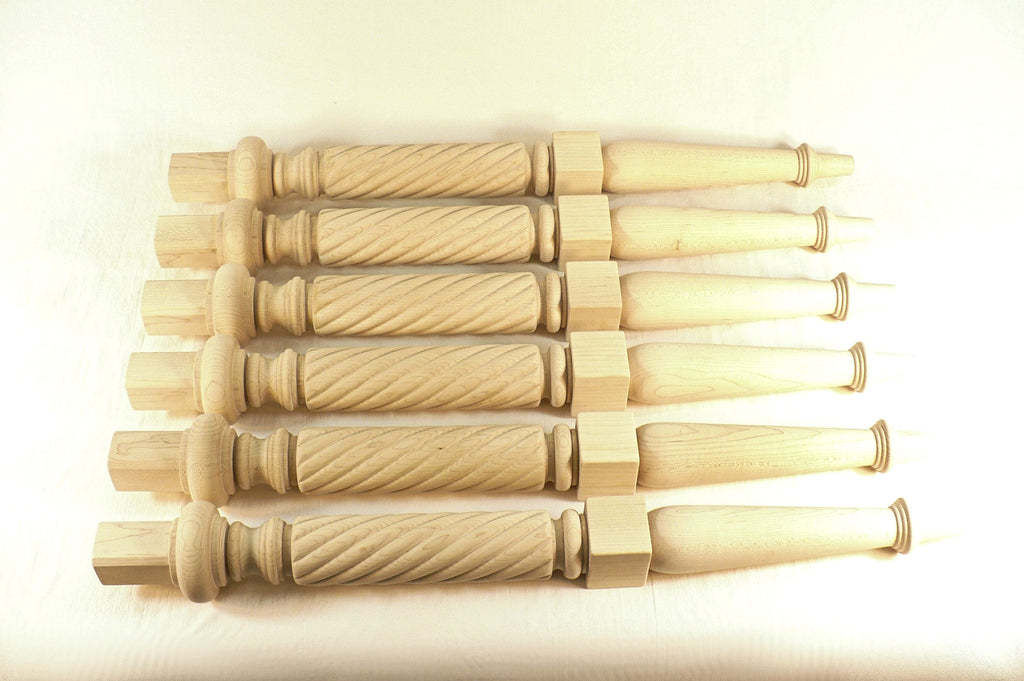 Custom Set Of 12 Oak Chair Legs Handmade By Picinae Studios